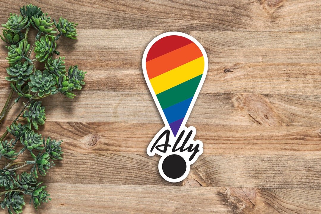 Ally Pride LGBTQ+ Waterproof Vinyl Decal Sticker | Car Decal, Window ...