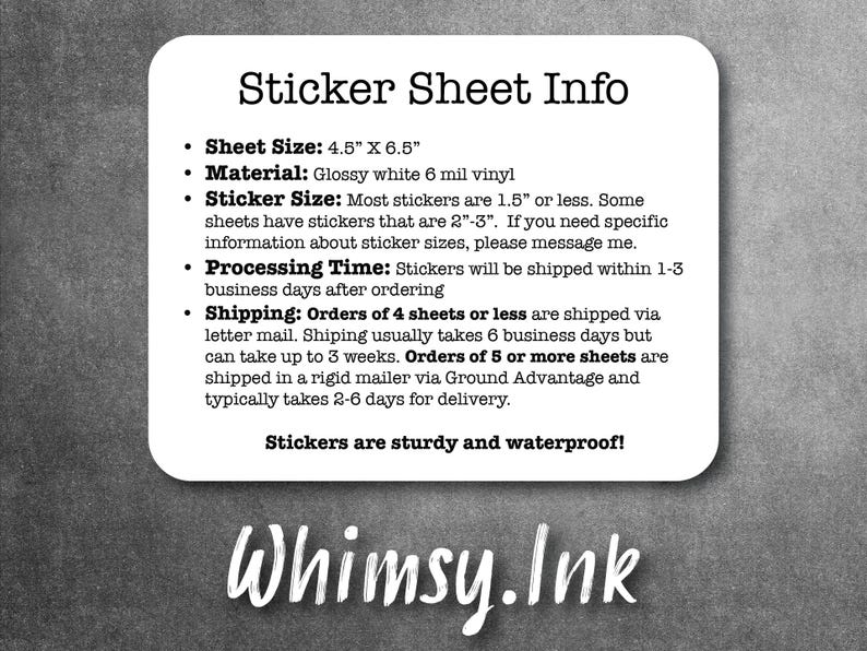 Thank You Sticker Sheet Great for Greeting Cards, Planners, Journaling ...