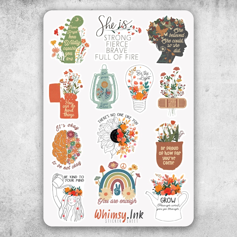 Inspirational Stickers - Etsy