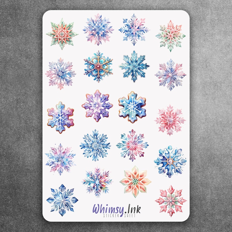 Vinyl Snowflakes Stickers - Etsy