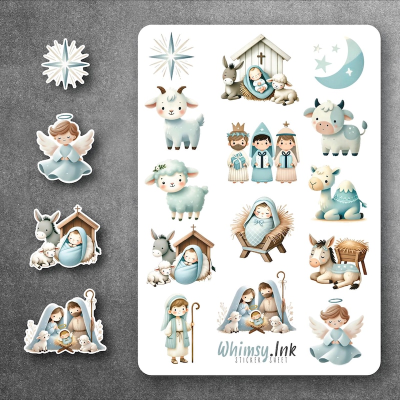 Nativity Stickers - Etsy