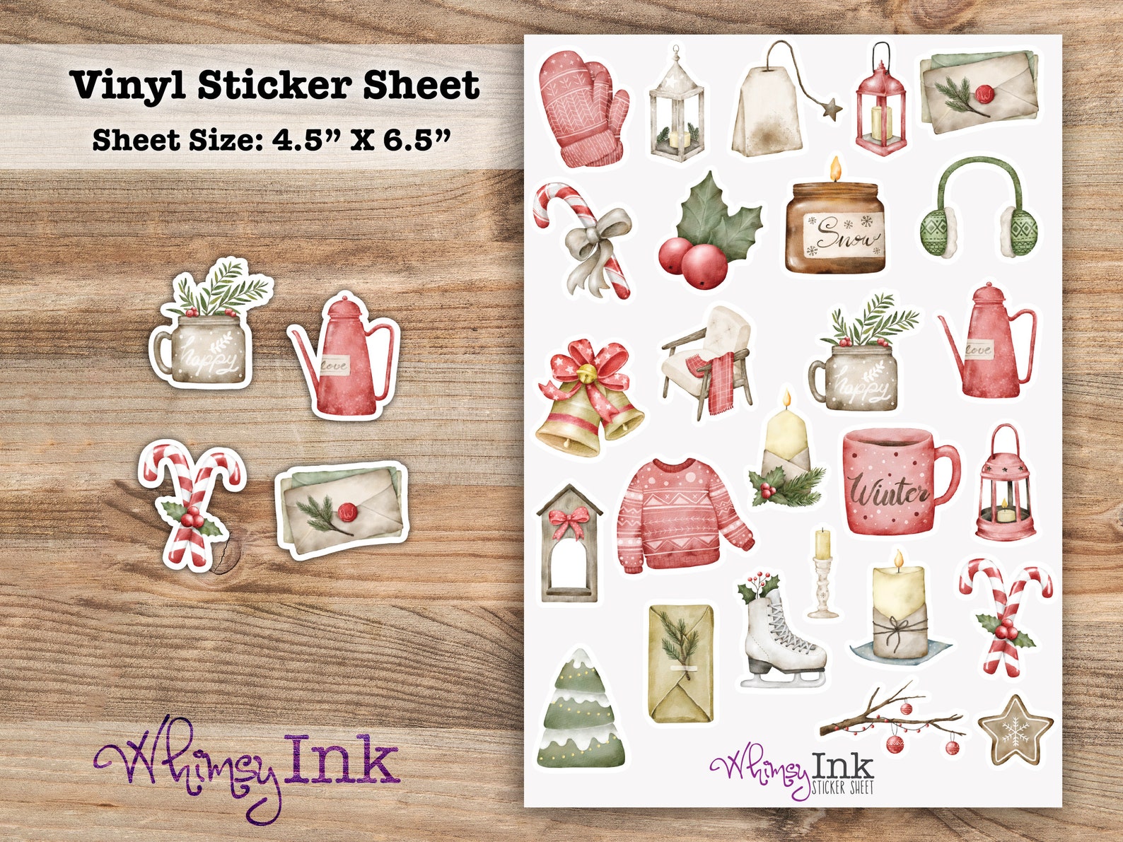 Hello Winter Vinyl Sticker Sheet Great for Planners, Journaling ...