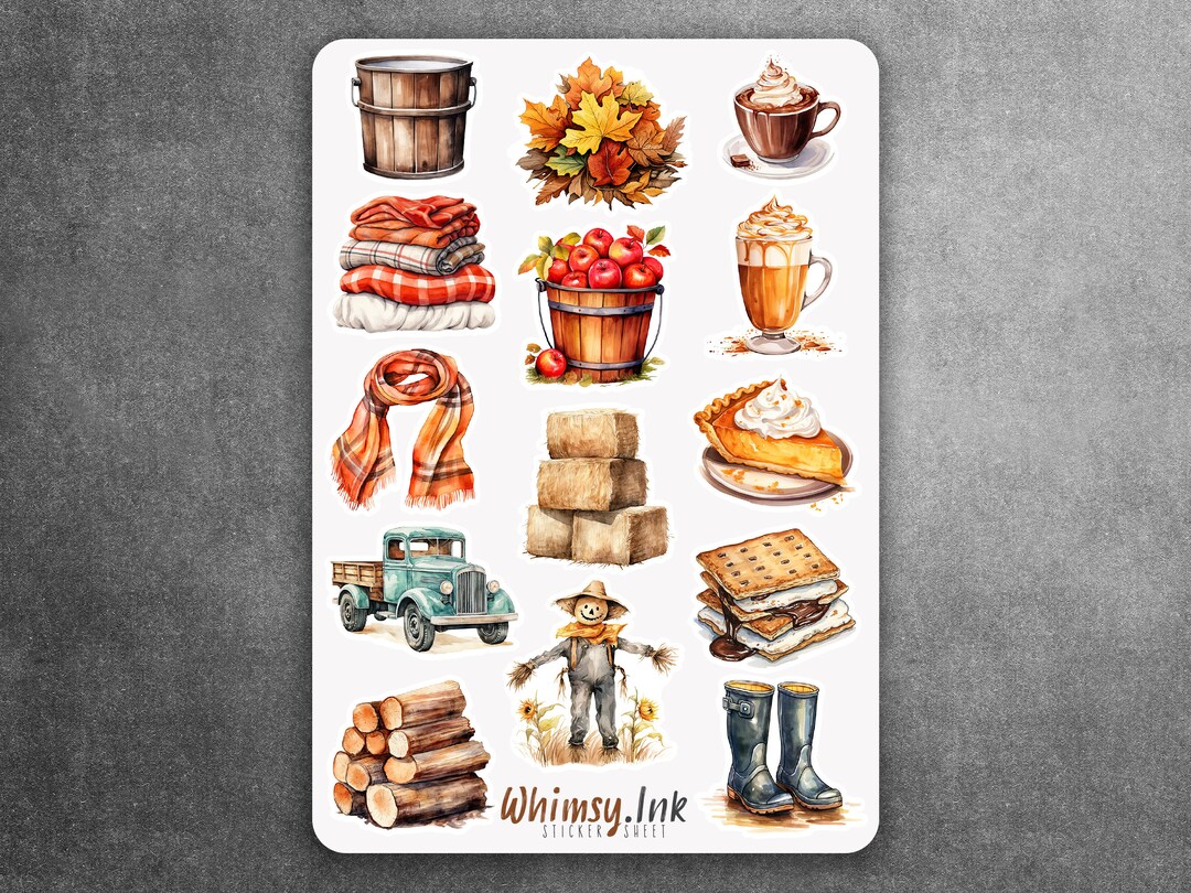 Cozy Countryside Vinyl Sticker Sheet | Great for Planners, Journaling ...