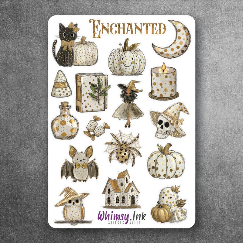 Gold Gothic Stickers - Etsy