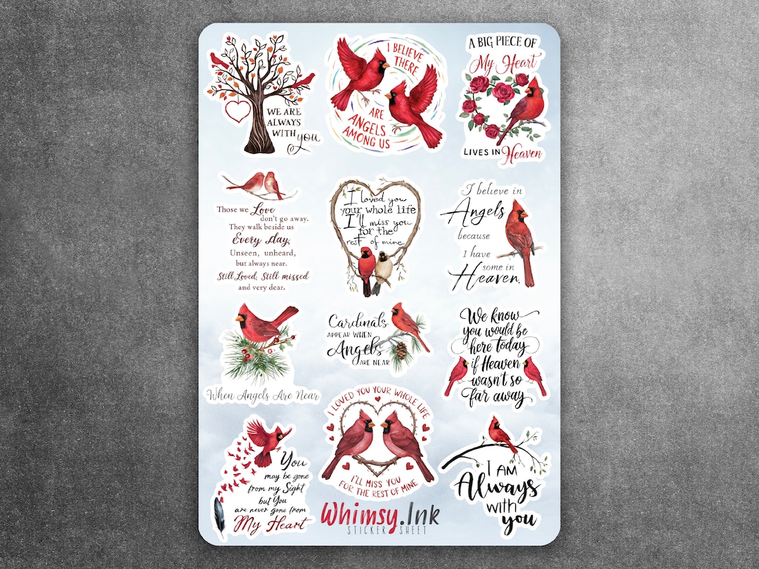Cardinal Quotes Vinyl Sticker Sheet Great for Planners, Journaling ...