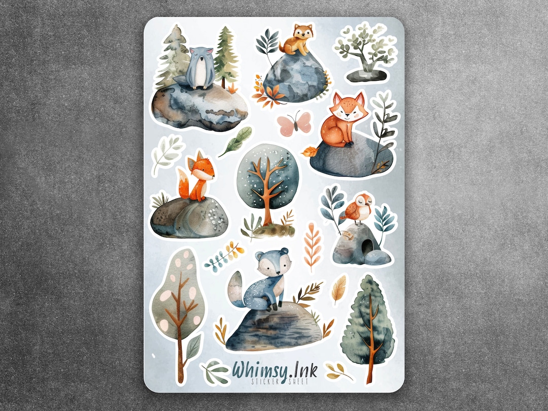 Woodland Whispers Vinyl Sticker Sheet | Great for Planners, Journaling ...