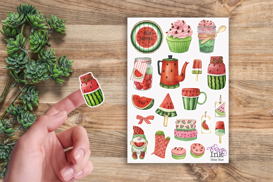 Watermelon Kitchen Vinyl Sticker Sheet Great for Planners, Journaling ...