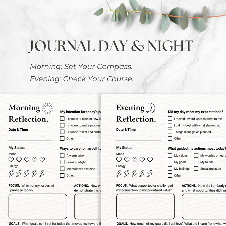 Act Inspired Reflection Journal Daily Mindfulness Self Care Workbook