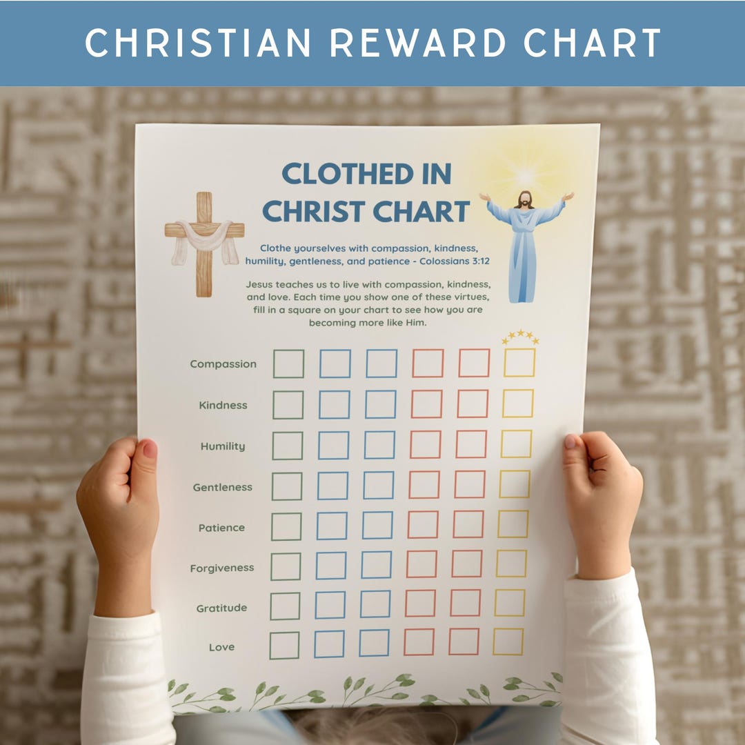 Christian Behavior Chart Colossians 3 12 Chrisitan Reward Chart ...