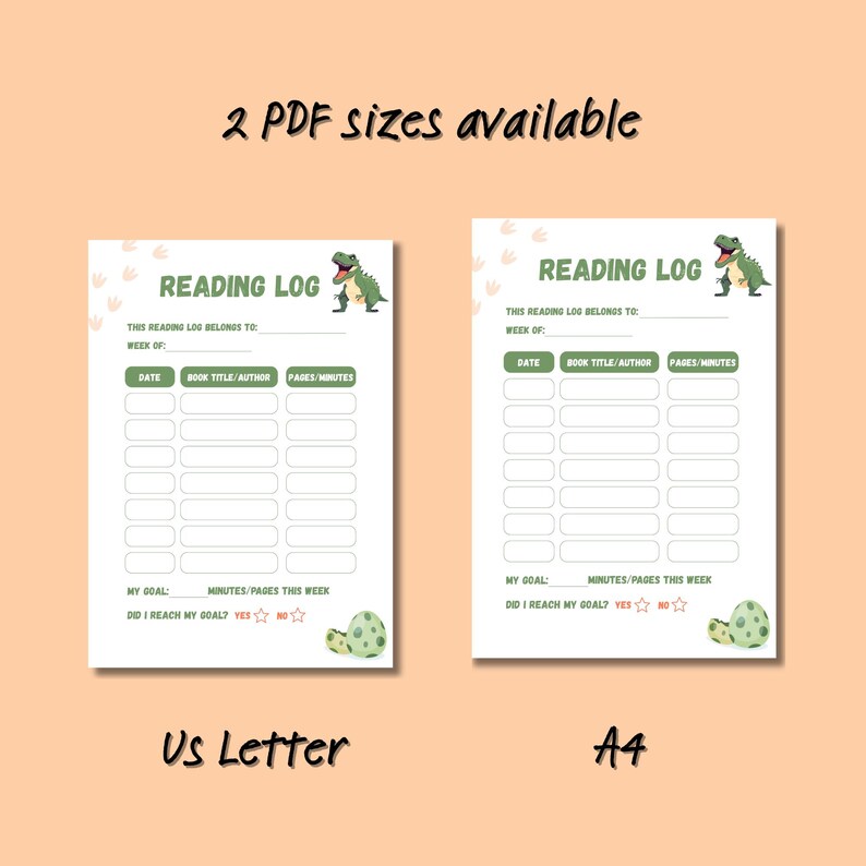 Reading Log Printable Kids Reading Log Reading Chart Book Tracker for ...