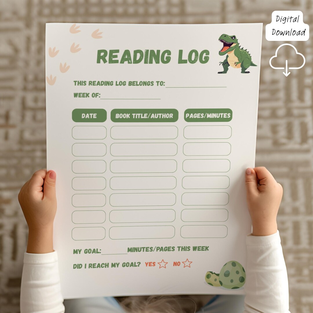 Reading Log Printable Kids Reading Log Reading Chart Book Tracker for ...