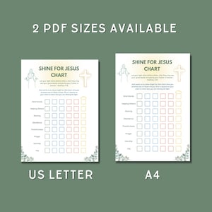 Chrisitan Behavior Chart Kids Bible Verse Reward Chart Jesus Reward ...