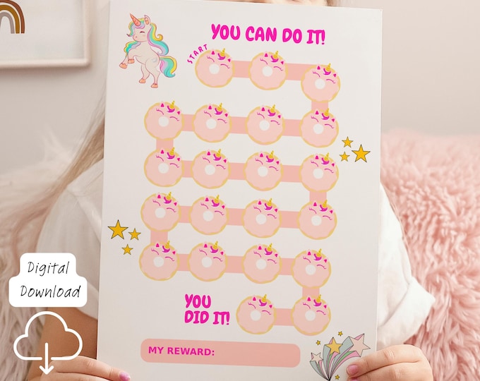 Unicorn Chore Chart | Toddler Reward Chart | Editable Printable ...