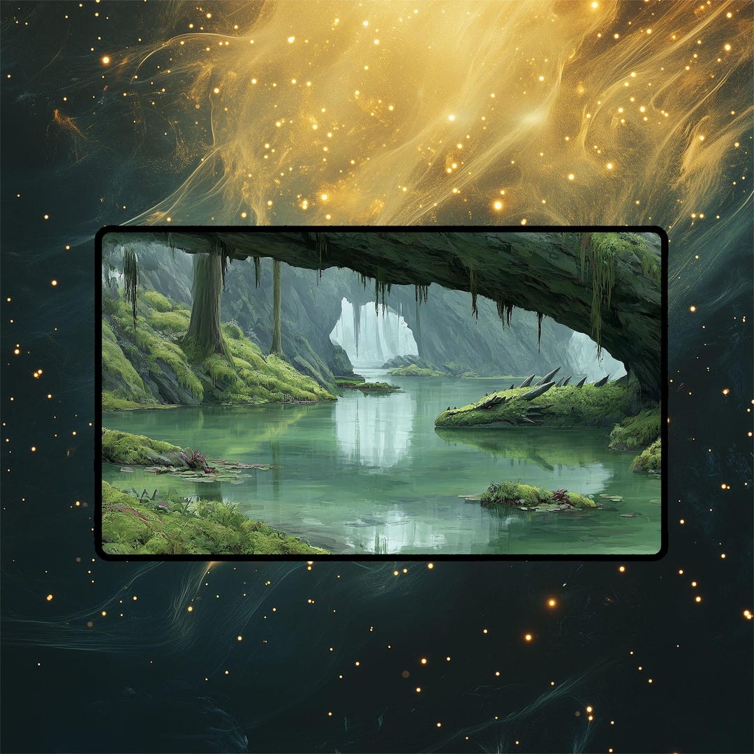 Verdant Catacombs MTG Playmat: Dragon Fetch Land, Forest Art - Etsy