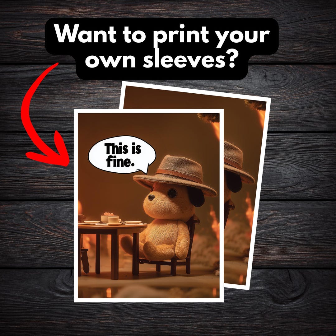 This is Fine Dog Card Sleeve | TCG Custom Print (digital File) - Etsy UK