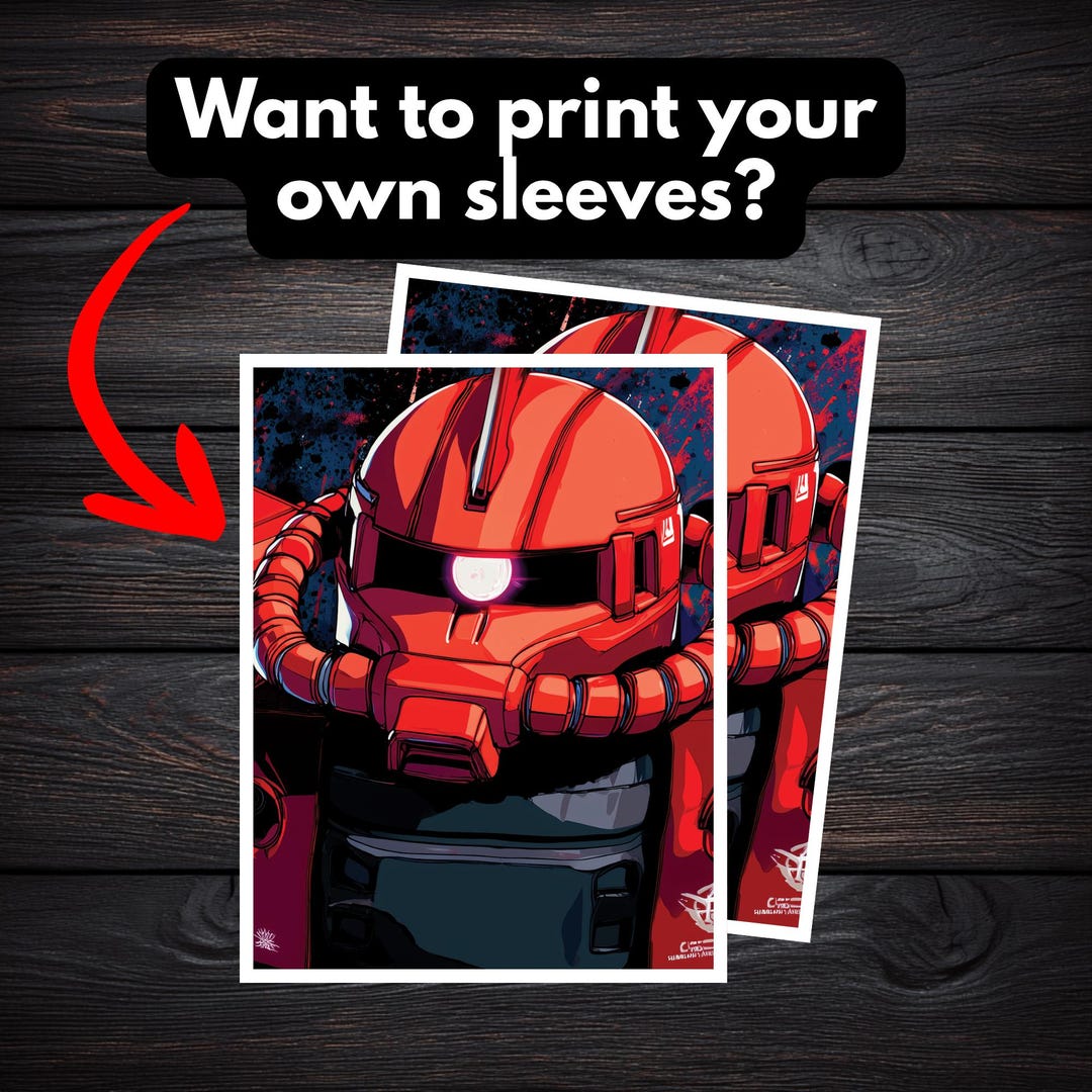 Zaku Red Comet Card Sleeve – DIGITAL FILE for TCG Print | Matching ...