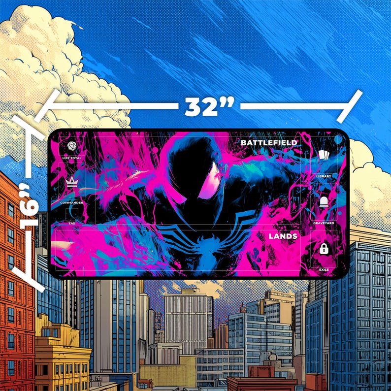 Symbiote Spider-man Playmat | Magic the Gathering Playmat | Chaotic ...