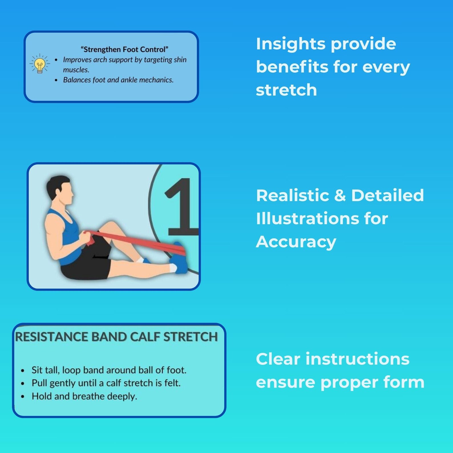 Plantar Fasciitis Stretches Printable, Resistance Band Foot Care PDF ...
