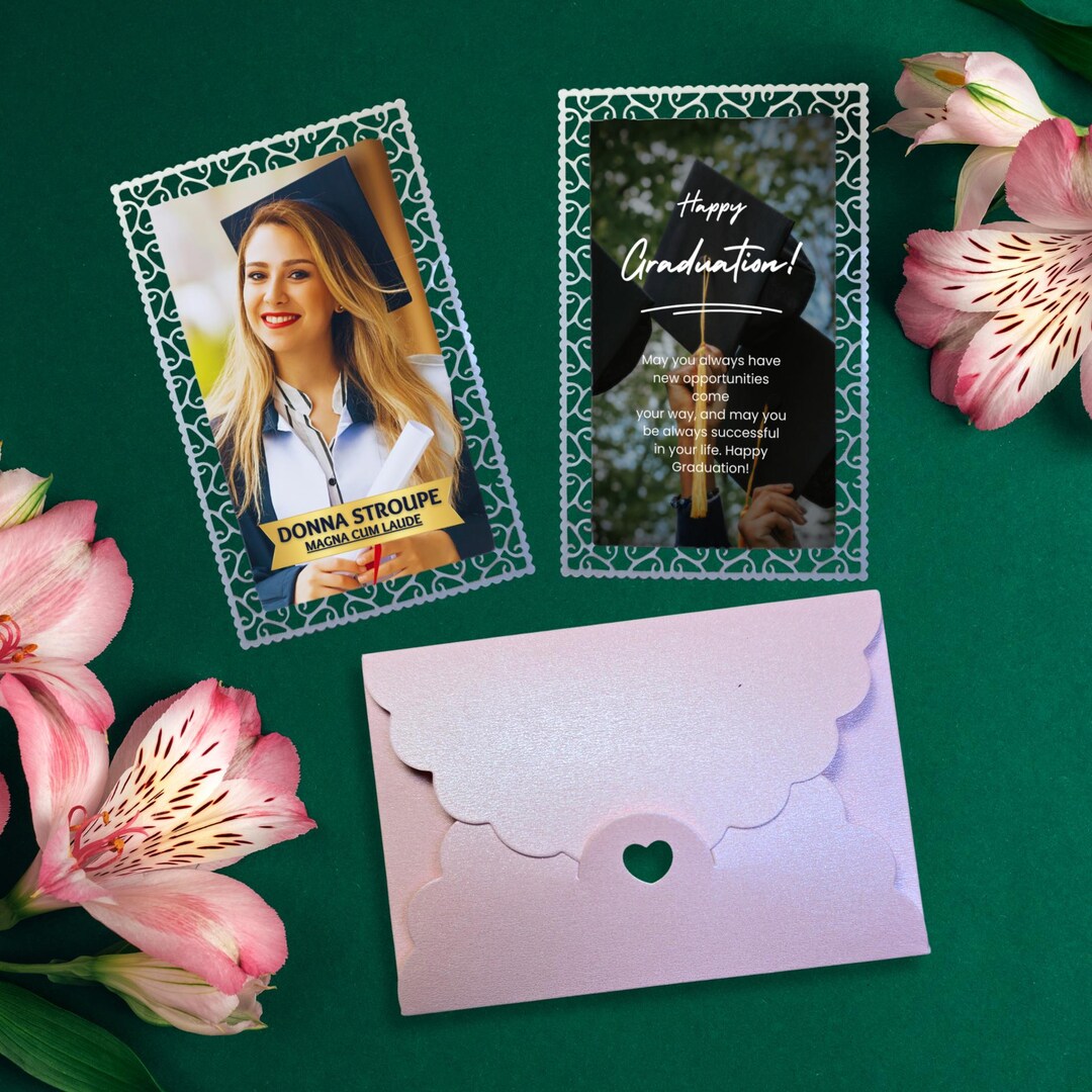 Laser Cut Personalized Graduation Wallet Card 2025 – Custom Photo ...