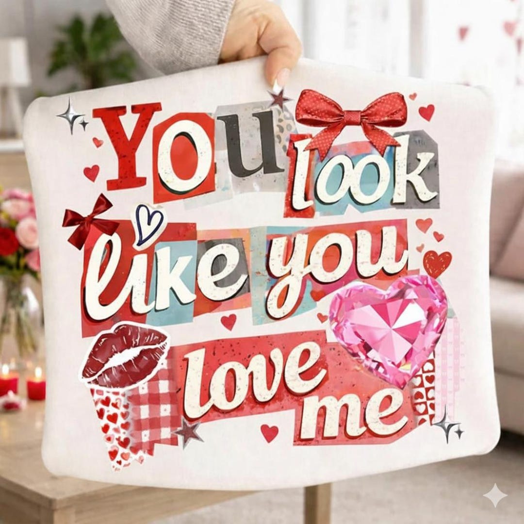 Trendy Valentine PNG, You Look Like You Love Me Design (digital ...