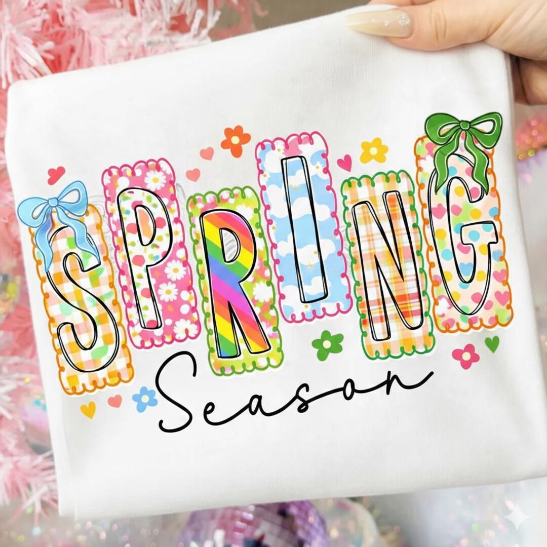 Spring Season PNG, Varsity Design (digital Download - Etsy