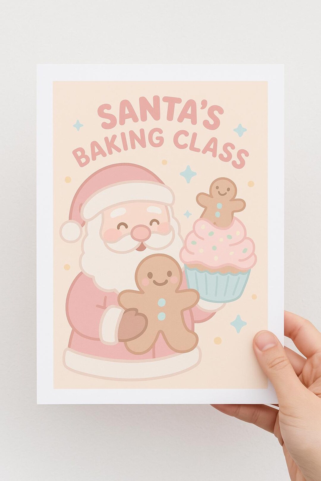 Santas Baking Class Png, Winter Cute Santa Png, Cute Gingerbread Png ...