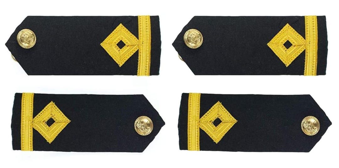 Merchant Navy Third Officer Rank 2 Pair | Hard Epaulettes | Uniform ...