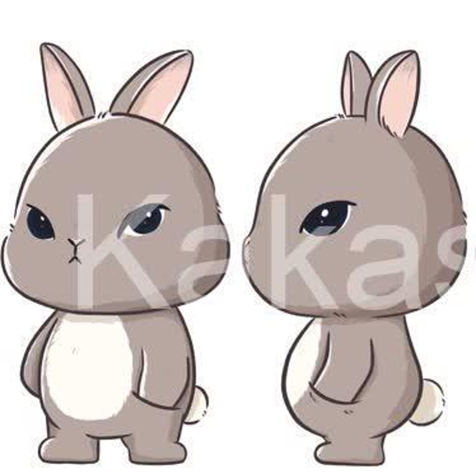 Kakashi the Rabbit – 3-view Digital Download | Cool Cartoon Bunny ...