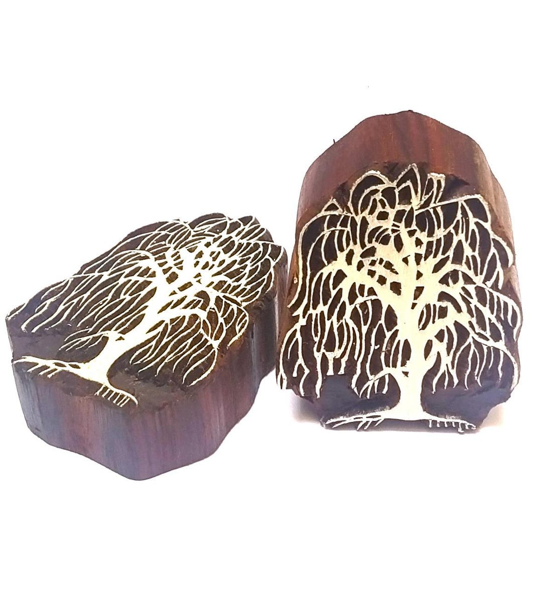 Weeping Willow Tree Wood Block Print Stamp, Indian Textile Printing - Etsy