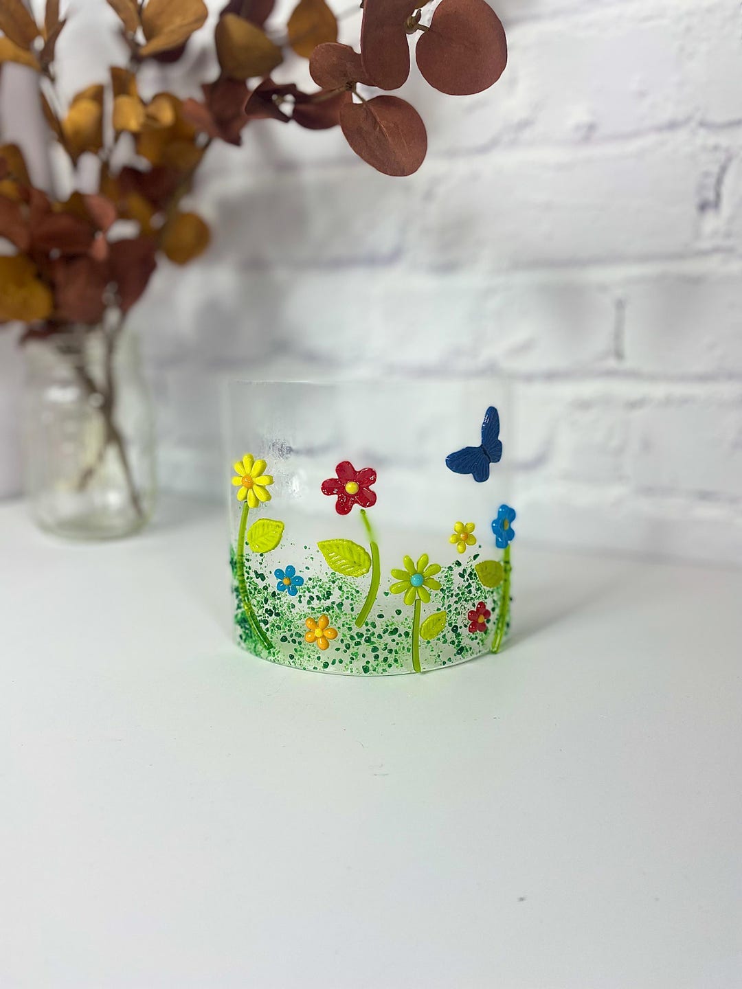 Handmade Glass Art for the Nature Lover, Wildflowers Meadow! Gift for ...