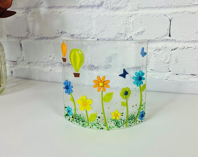 Whimsical Fused Glass Art for the Nature Lover, Wildflower Garden! Gift ...