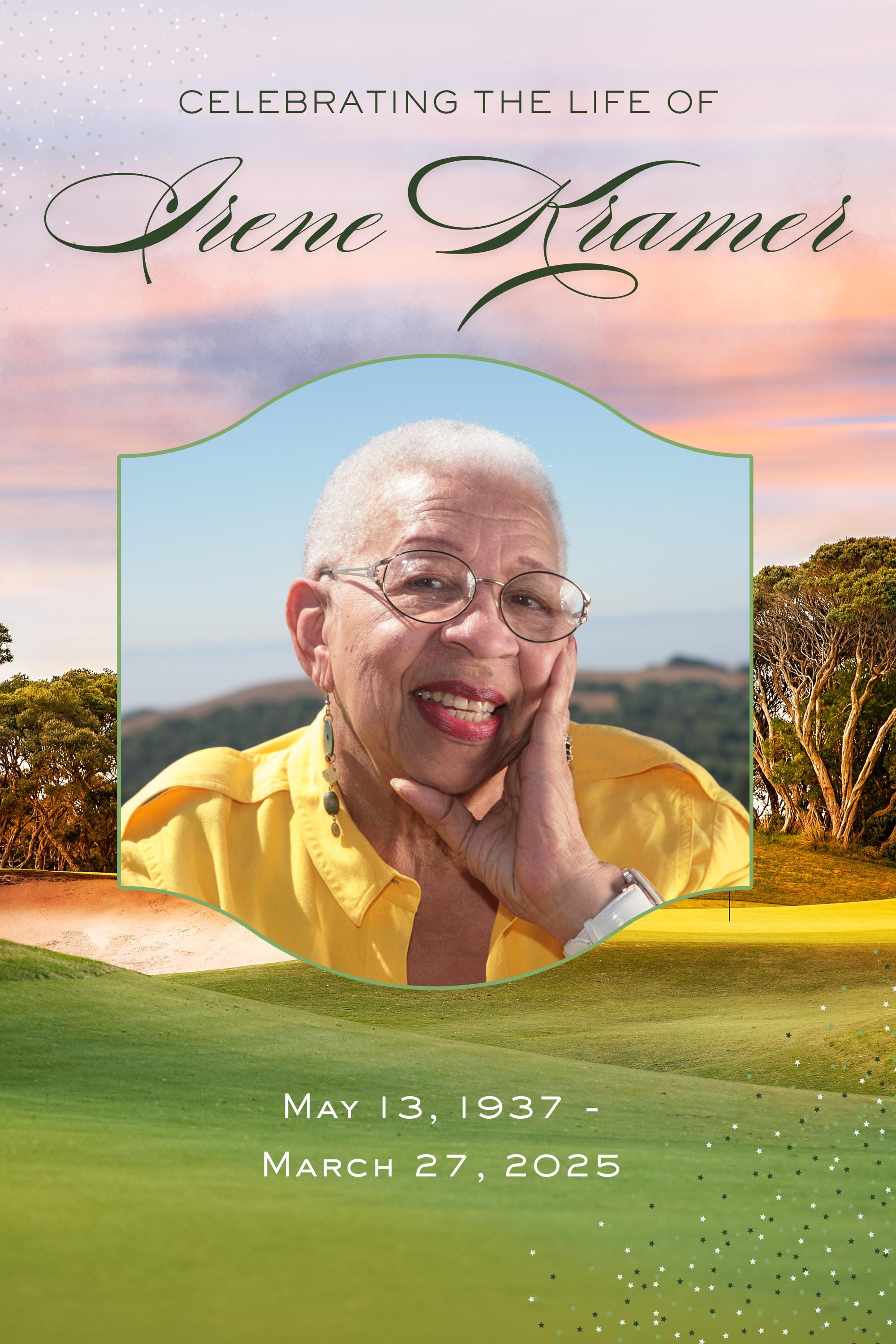 Golf Memorial Sign Canva Template | Editable Funeral Tribute | in ...