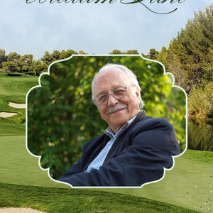 Golf Memorial Sign Canva Template | Editable Funeral Tribute | in ...