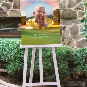Golf Memorial Sign Canva Template | Editable Funeral Tribute | in ...