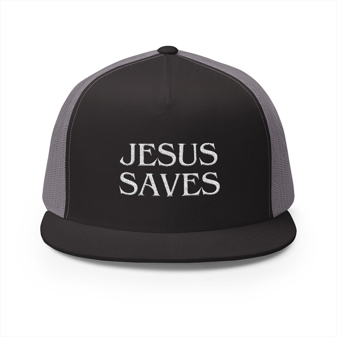 Embroidered Christian Trucker Cap, Jesus Saves Hat, Faith Baseball Cap ...