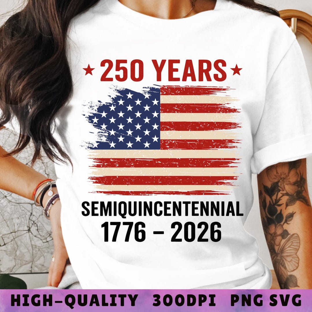 America 250th Anniversary SVG PNG – Retro USA Flag Design, Independence ...
