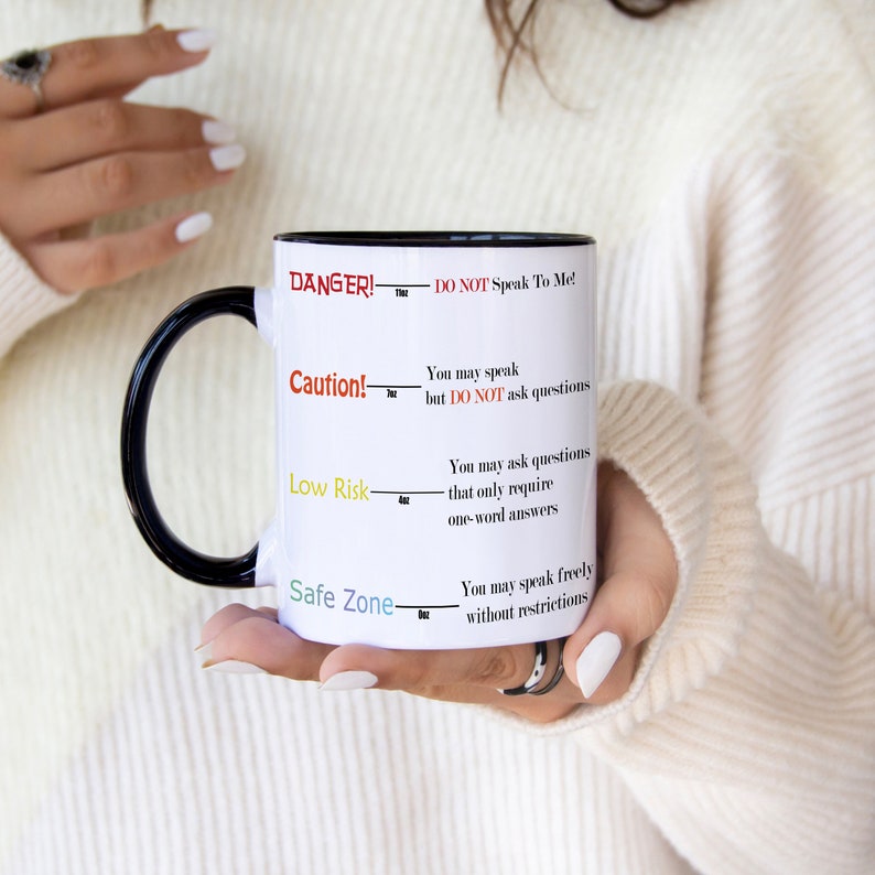 Danger Meter Coffee Cup Office Mug Co-worker Warning Funny Saying11oz ...