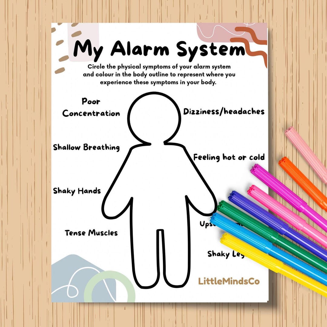 Body Outline Counseling Activity Outline Download for Fight or Flight ...
