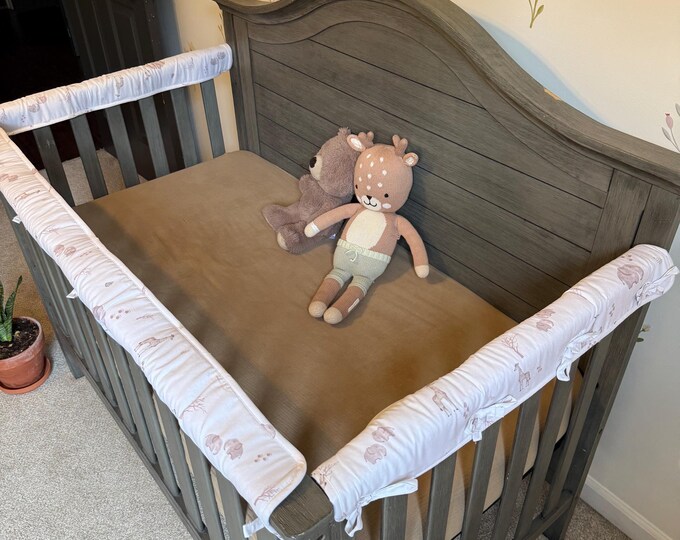 Ultra Padded Crib Rail Guard, Soft Cotton Cover, 4pc Set - Etsy
