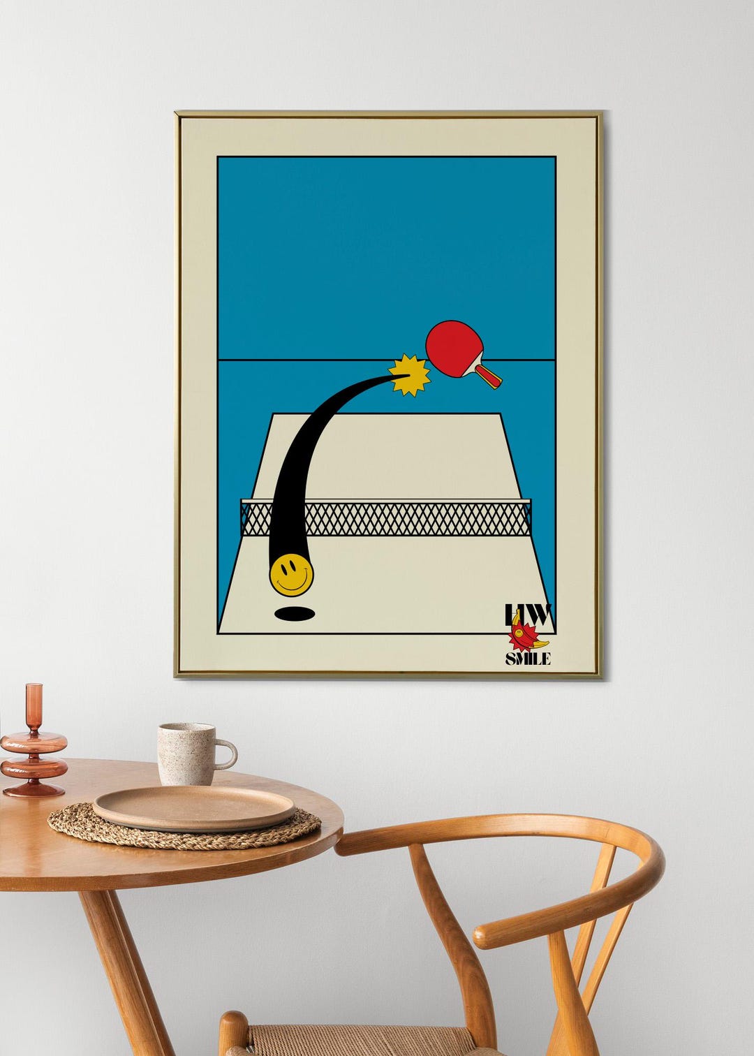 Fun Ping Pong Matte Vertical Posters - Colorful Wall Art for Game Rooms ...