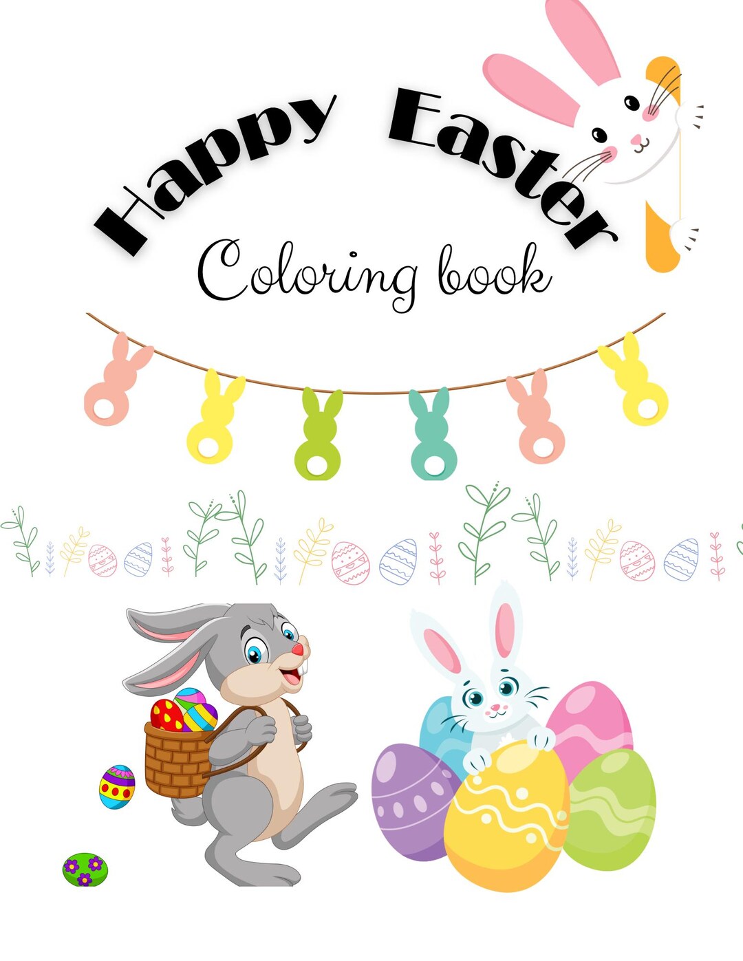 Easter Coloring Book for Children Printable. Easter Coloring Book for ...