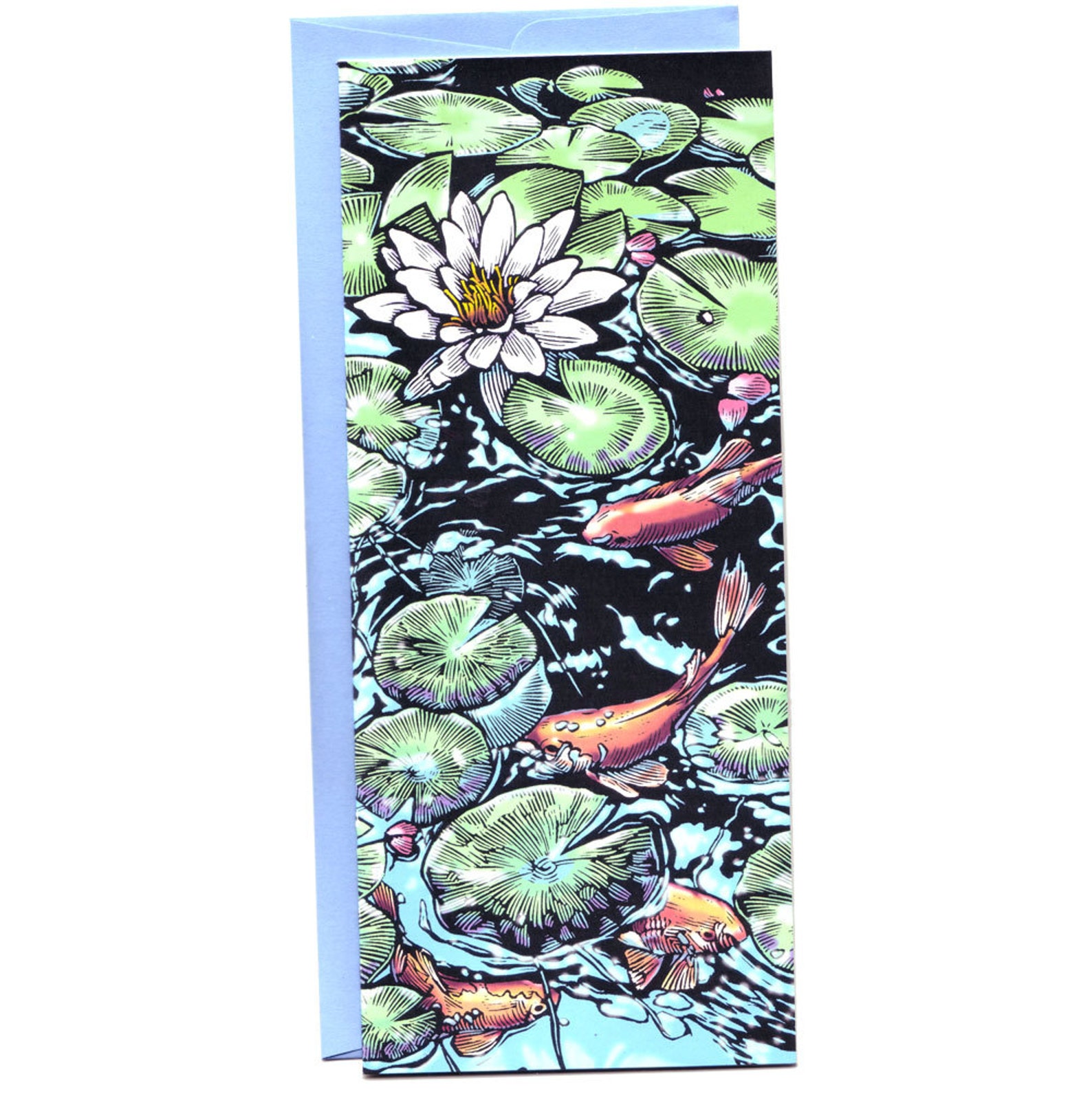 Set of 5 Hand Drawn Koi Fish Cards With Matching Envelopes | Etsy