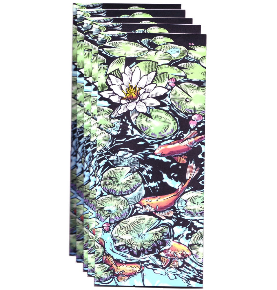 Set of 5 Hand Drawn Koi Fish Cards With Matching Envelopes - Etsy