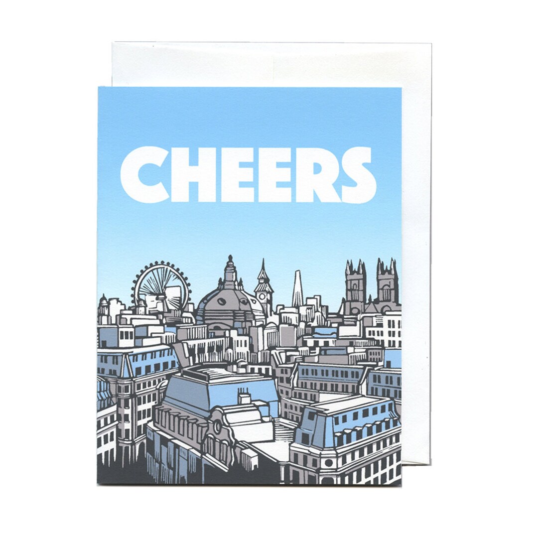 British Thank You Card Cheers - Etsy