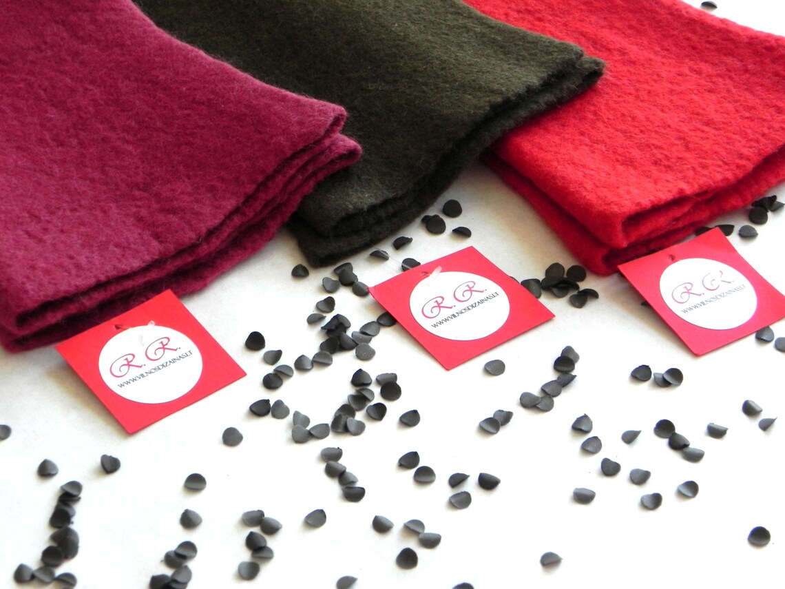 Felt SET 3 Gloves Felt Wrist Warmers Felted Arm Warmers | Etsy