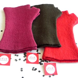 Felt SET 3 Gloves - Felt Wrist Warmers - Felted Arm Warmers - Set 3 ...