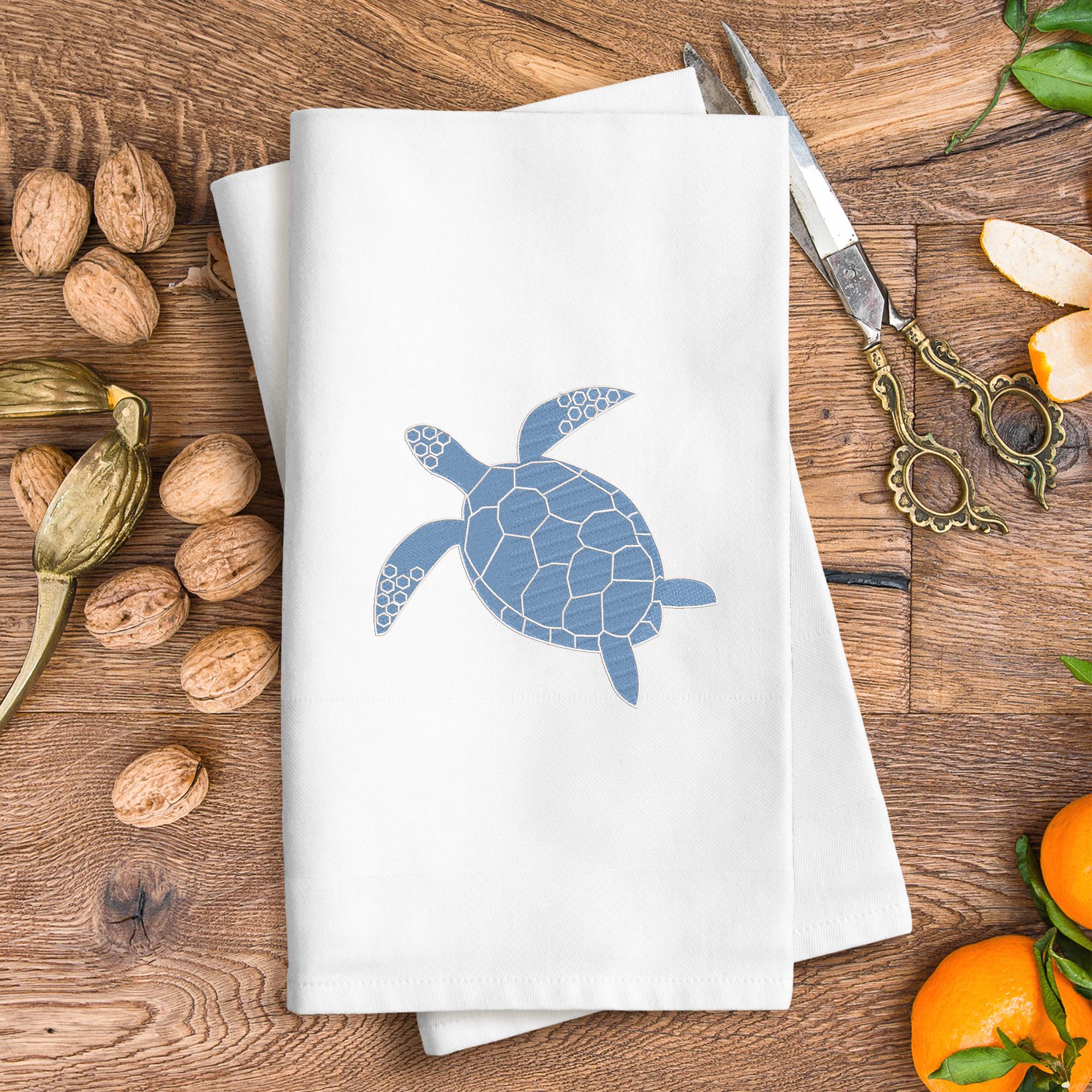 Turtle Embroidery Design, Sea Culture Embroidery Design, Summer ...