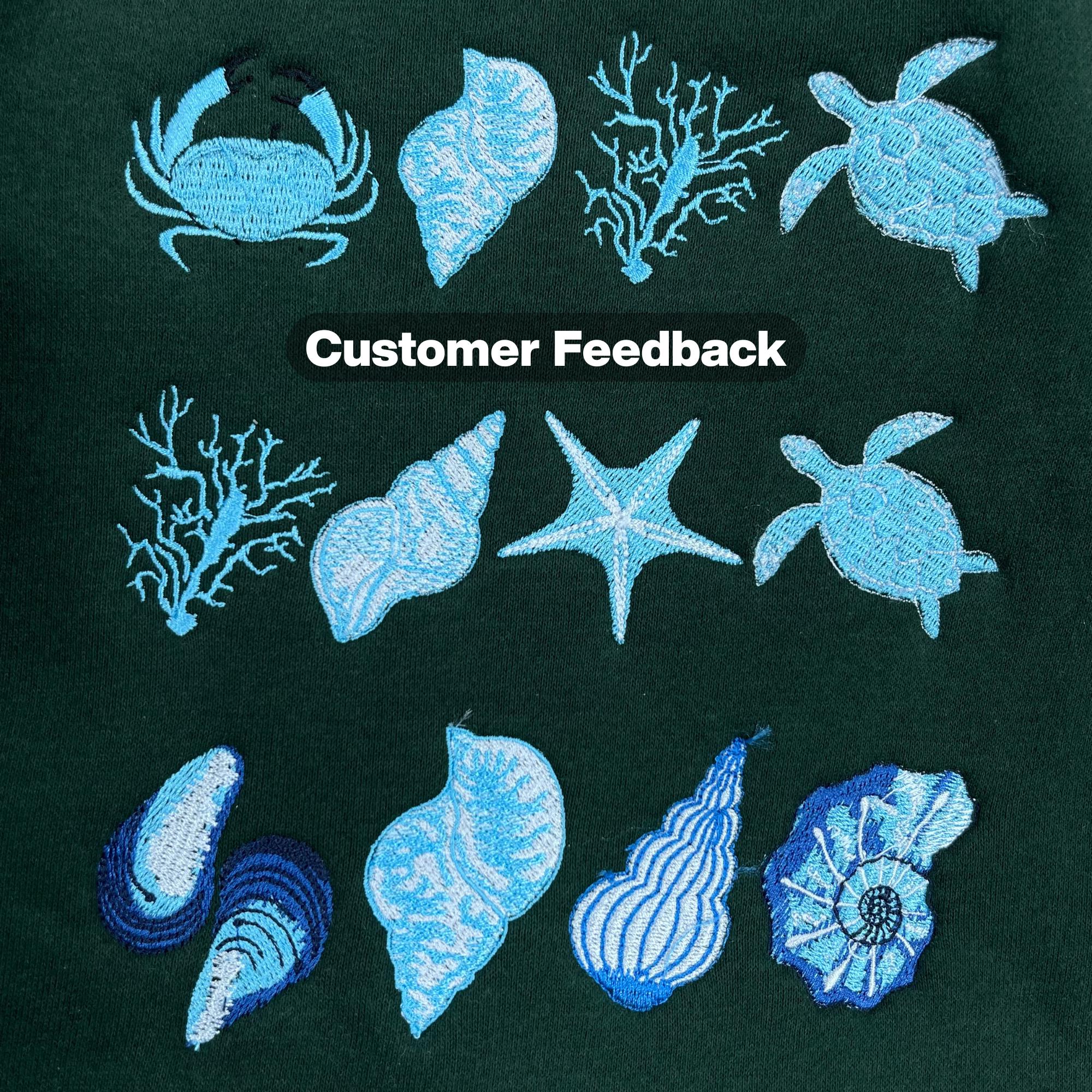 Trendy Sea Creature Machine Embroidery Bundle, Sea Animals Embroidery ...