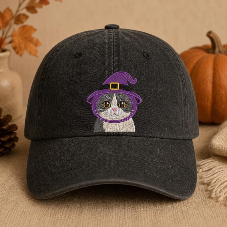 Cute Halloween Cat Embroidery Design Bundle, Spooky Costume Kitten ...