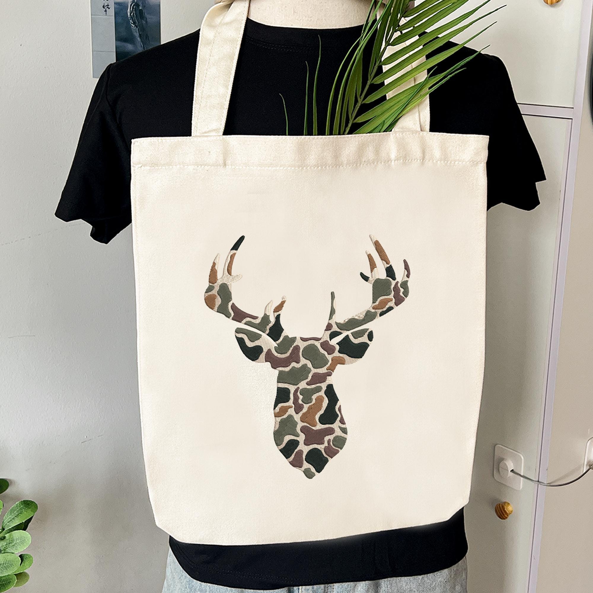 Camo Deer Hunting Embroidery Design, Wild Buck Hunting Embroidery File ...